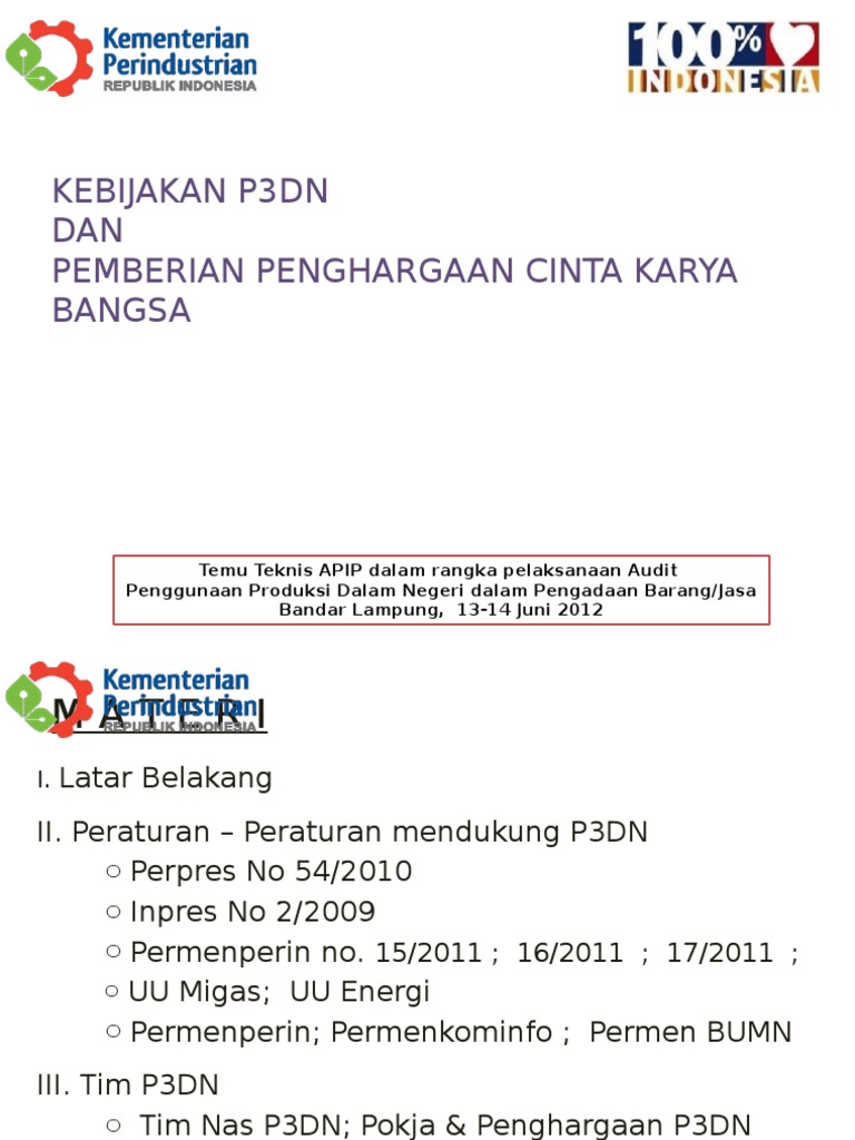 Kebijakan P3DN | PDF