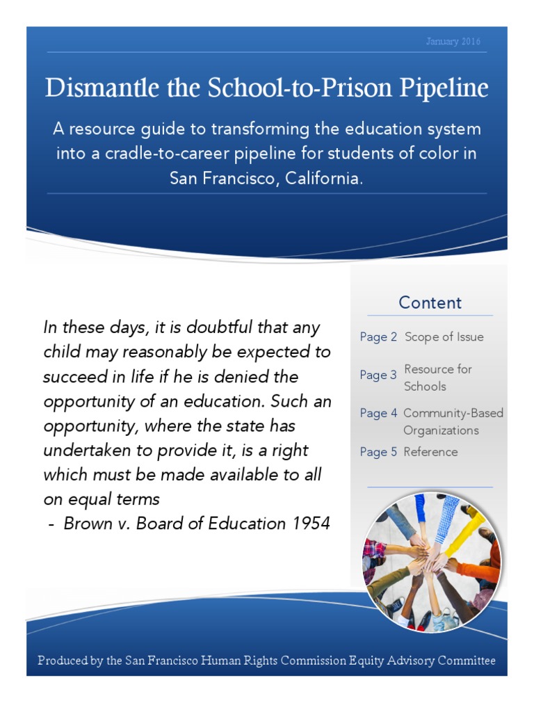Dismantle The School-To-Prison Pipeline Resource Guide Final | PDF ...