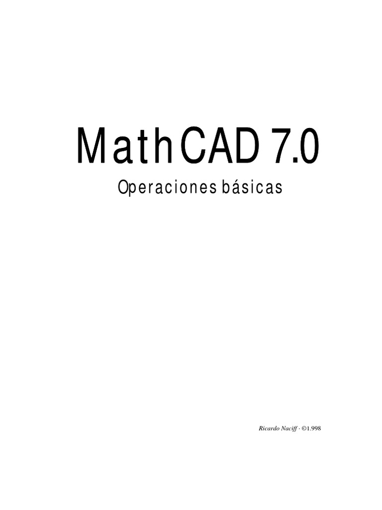 Mathcad 7 | Descargar gratis PDF | Matriz (Matemáticas) | Ecuaciones