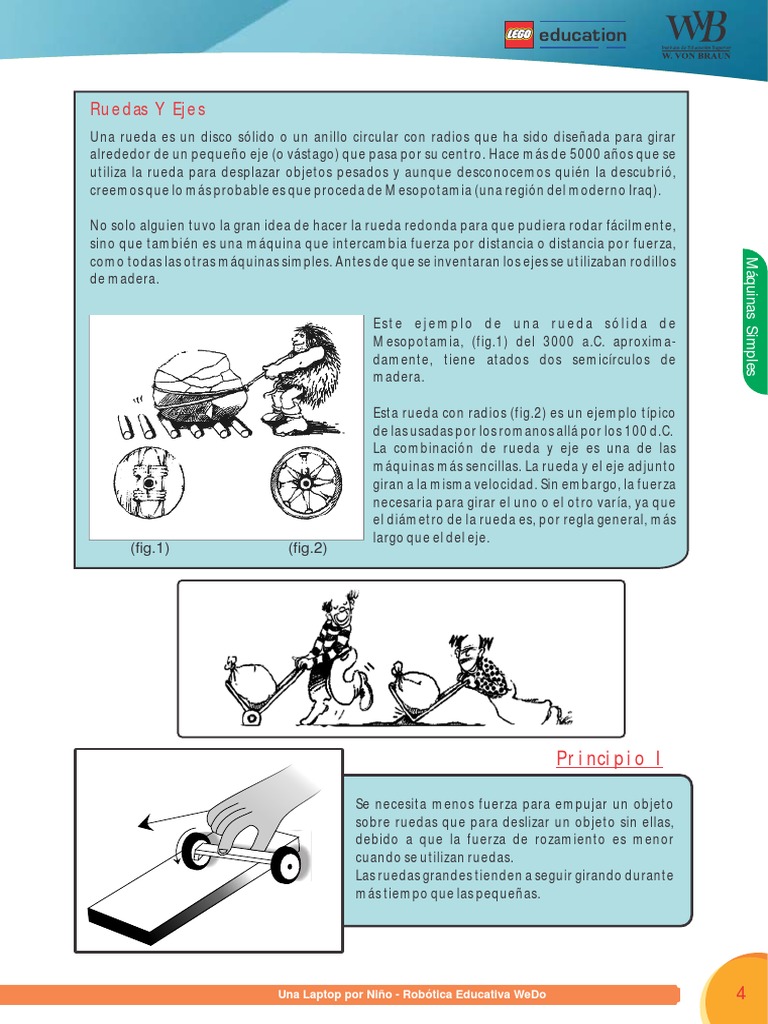 02 Maquinas Simples - Ruedas y Ejes | PDF | Eje | Fricción