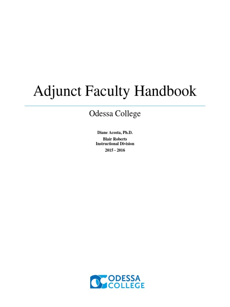 Adjunct Faculty Handbook 2015-2016 | PDF | Syllabus | Textbook