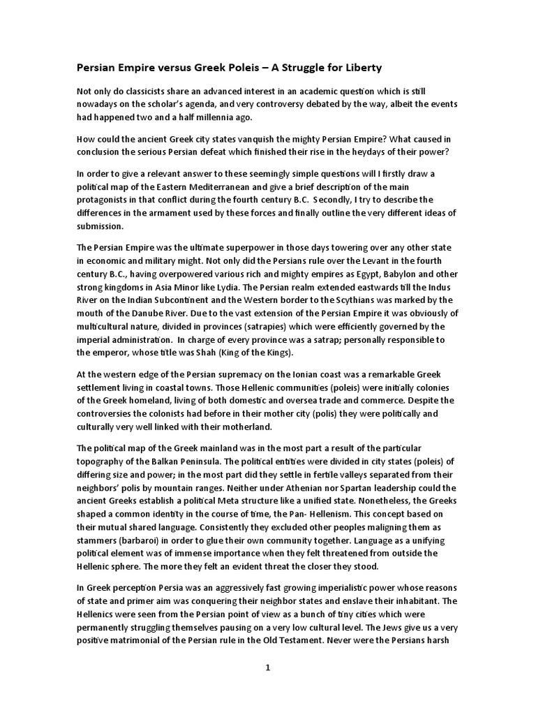 Persia Vs Greece | PDF | Achaemenid Empire | Ancient Greece