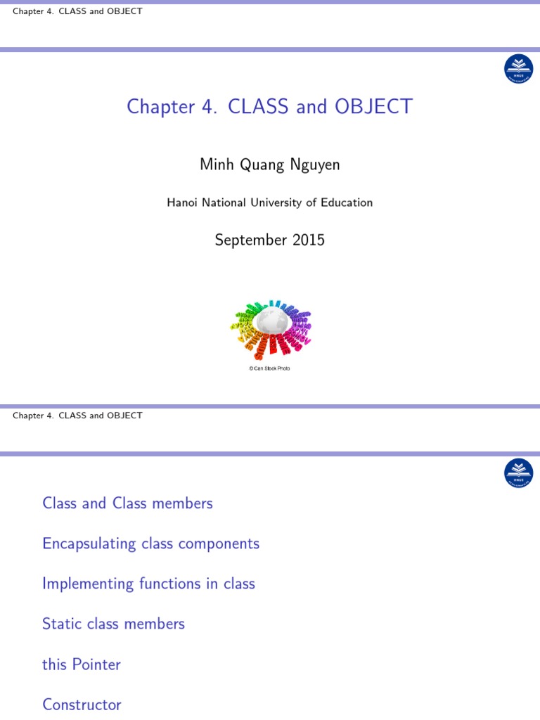 Chapter 4 Class And Object Class Computer Programming