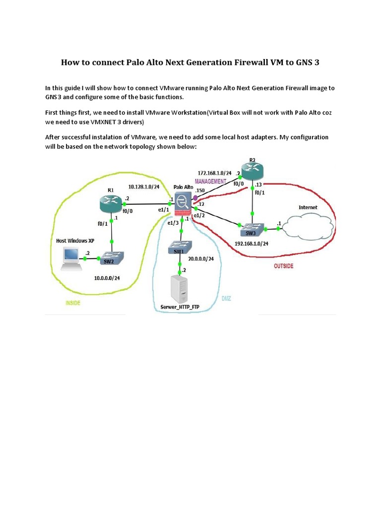 How To Connect Palo Alto Next Generation Firewall VM To GNS 3 | PDF | Router (Computing ...