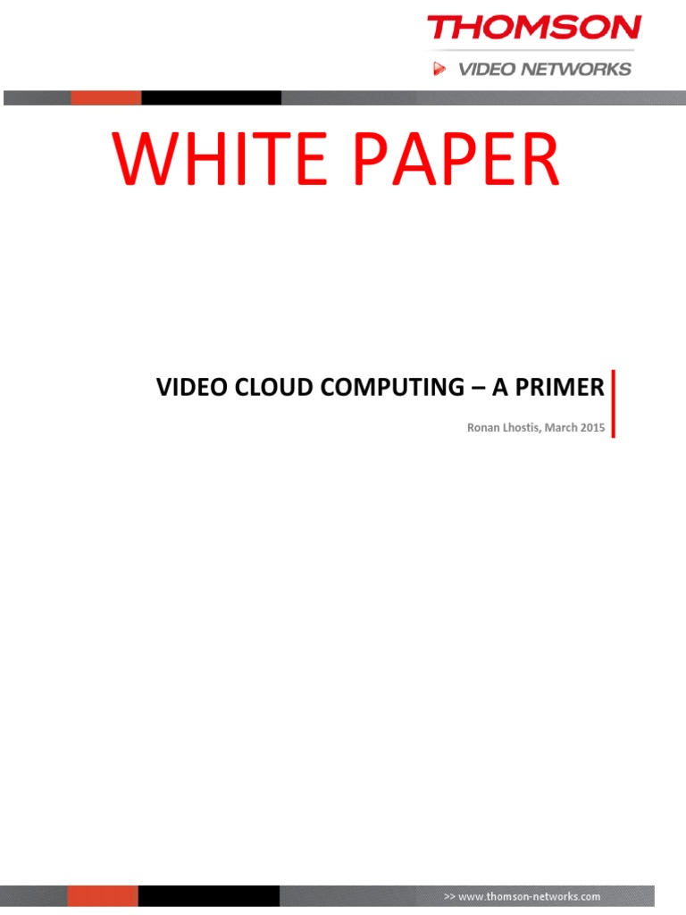 Video Cloud Computing White Paper | PDF | Virtual Machine | Cloud Computing