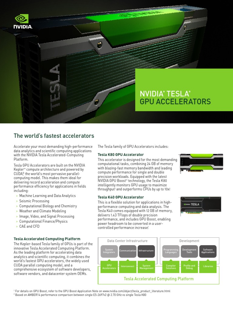 Nvidia Tesla: Gpu Accelerators | PDF | Graphics Processing Unit | Multi ...