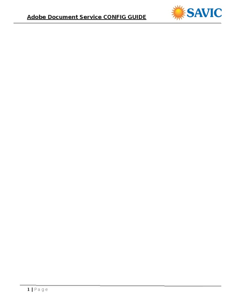 Adobe Document Service CONFIG GUIDE | PDF | Portable Document Format ...