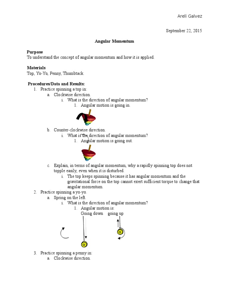 Angular Momentum and Physics Experiments | PDF | Lift (Force) | Sound