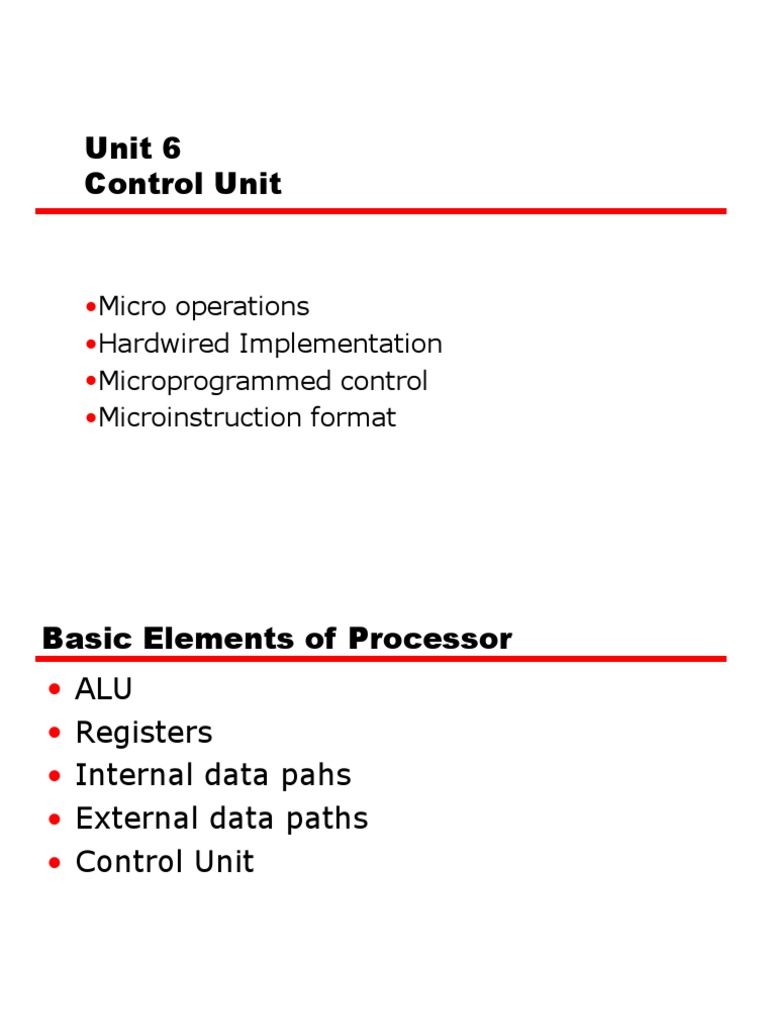 Coa Unit 6 | PDF | Instruction Set | Central Processing Unit