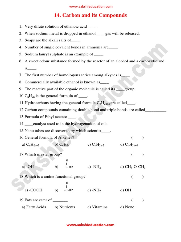 Carbon and Its Compounds | PDF