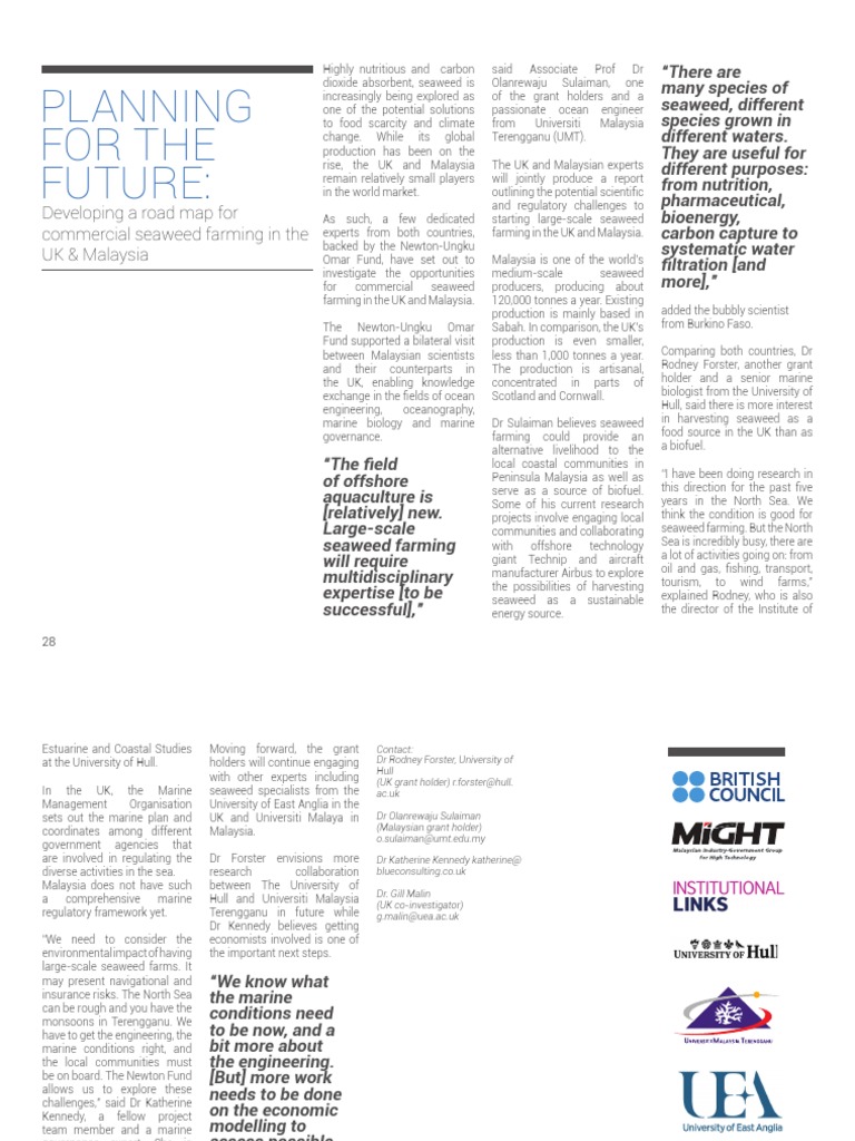 Developing A Road Map For Commercial Seaweed Farming in The UK ...