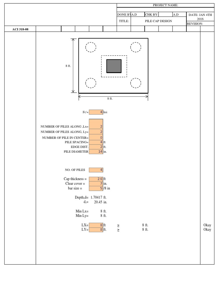 Pile Cap Design | PDF