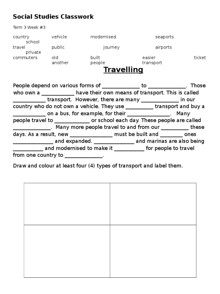 Social Studies Classwork t3 WK 3 | PDF