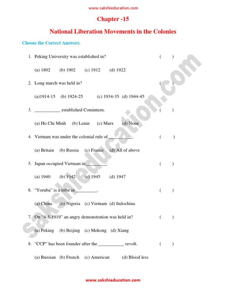 National Liberation Movements Overview | PDF | Vietnam | Nigeria