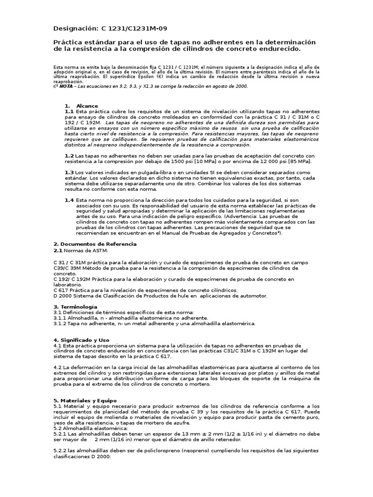 Astm C1231-09 | PDF | Resistencia Eléctrica y Conductancia | Dureza