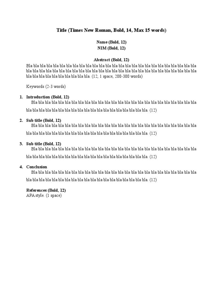 Academic Document Structure Guide | PDF