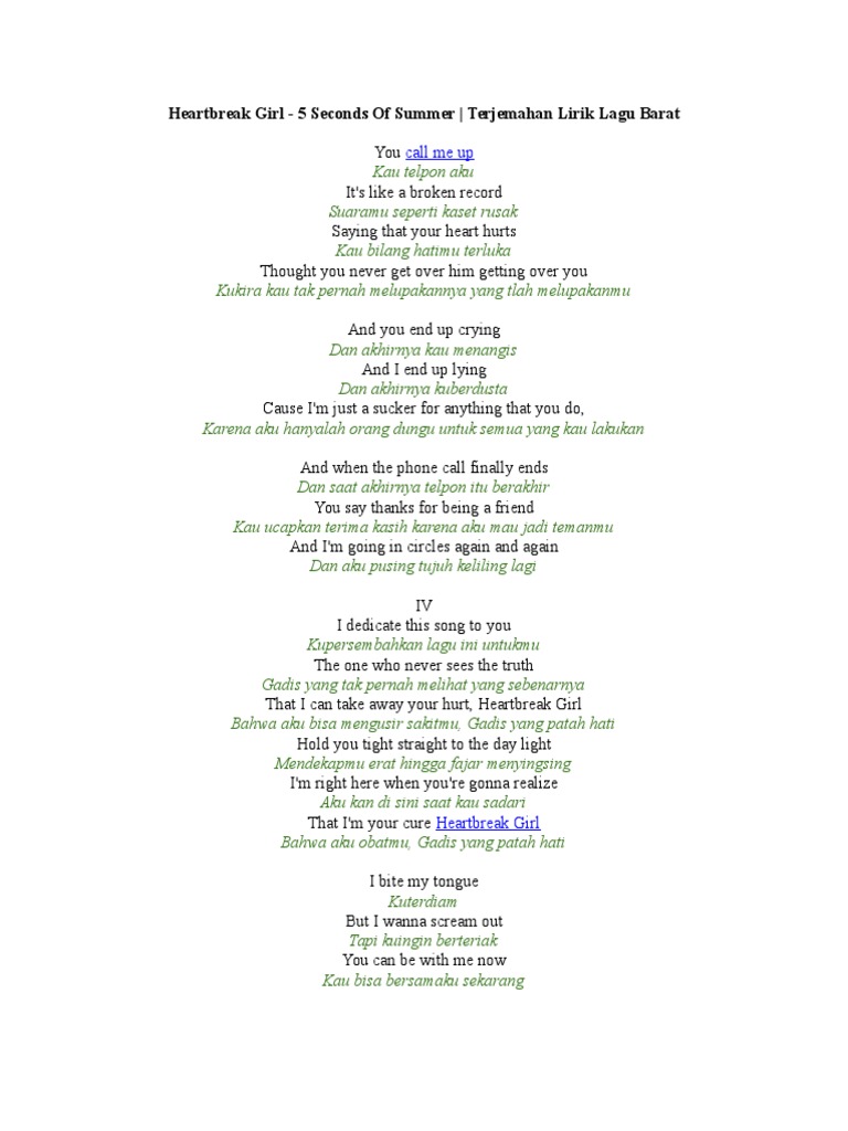 Heartbreak Girl | PDF