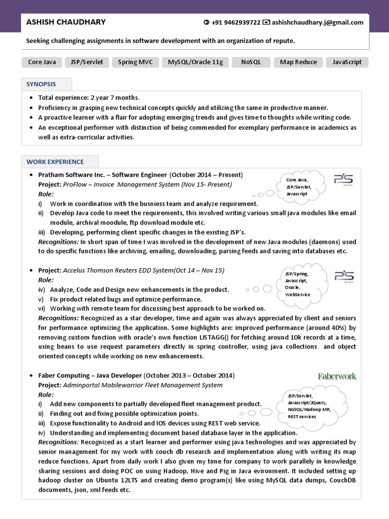 CV AshishChaudhary | PDF | Java Server Pages | Java (Programming Language)