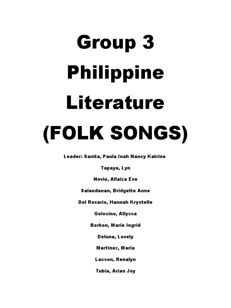 Group3 Philippine Literature FINAL DRAFT! | PDF