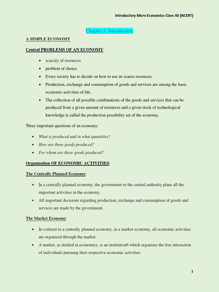 NCERT Introductory Microeconomics Class XII Guide | PDF | Monopoly | Demand