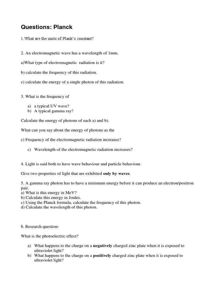 The Planck Formula | PDF