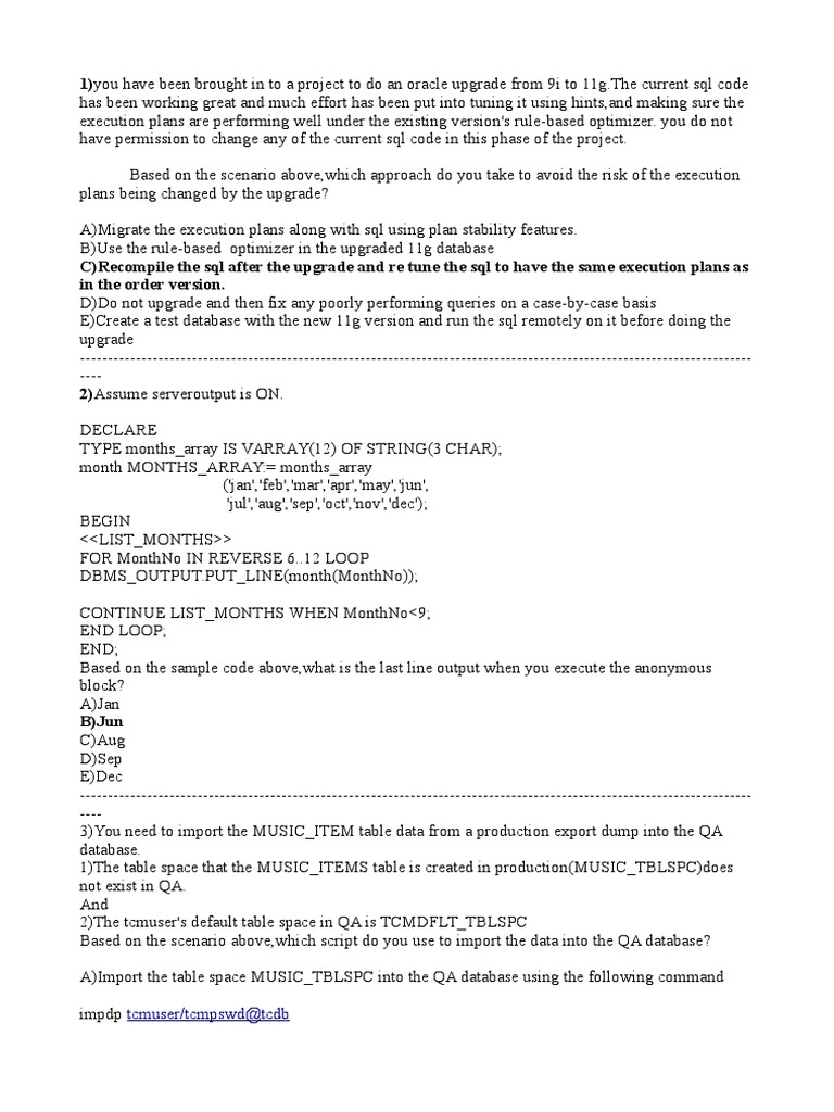 PLSQL - BB Sample Qus | Download Free PDF | Pl/Sql | Sql