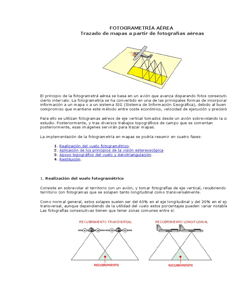 FOTOGRAMETRÍA | PDF | Fotografía aérea | Mapa