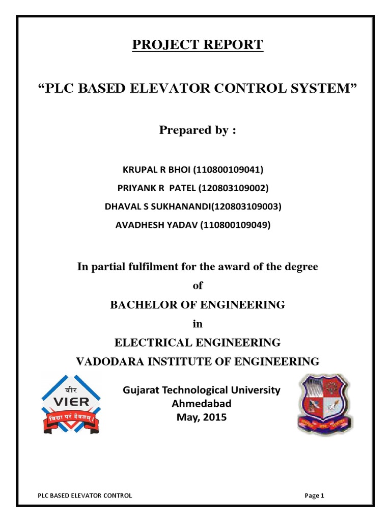 PLC Based Elevator (Group-1) n2 | PDF | Programmable Logic Controller | Relay