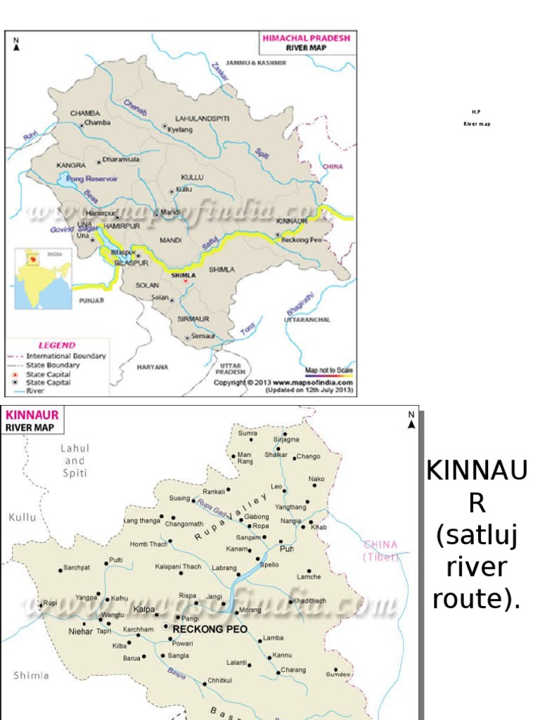 Satluj River Overview in Kinnaur | PDF | Agriculture | Nature