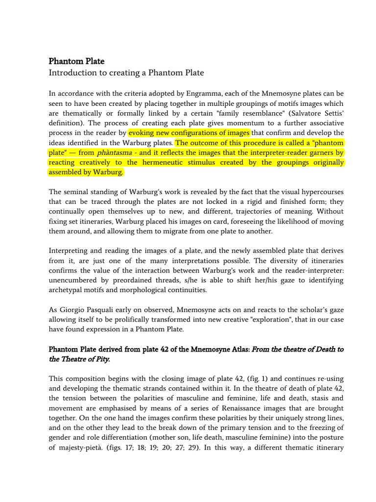 Phantom Plate Introduction To Creating A Phantom Plate: Phàntasma | PDF ...