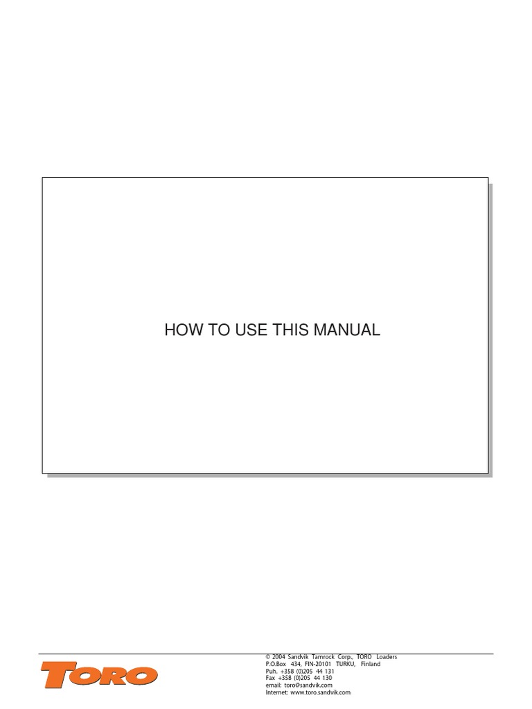 Manual de Partes Toro 0010 Instructions | PDF | Transmission (Mechanics ...