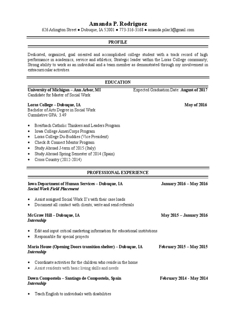 Field Resume | PDF