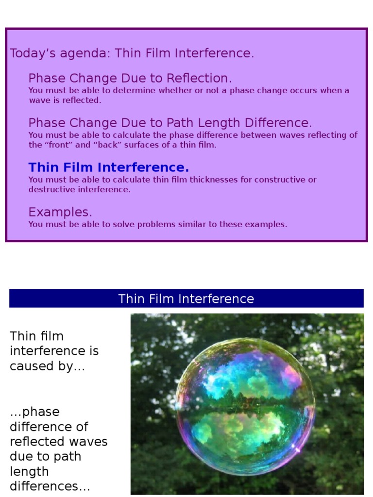 Lecture27 Part 4 Thin Film Interference | PDF | Interference (Wave ...