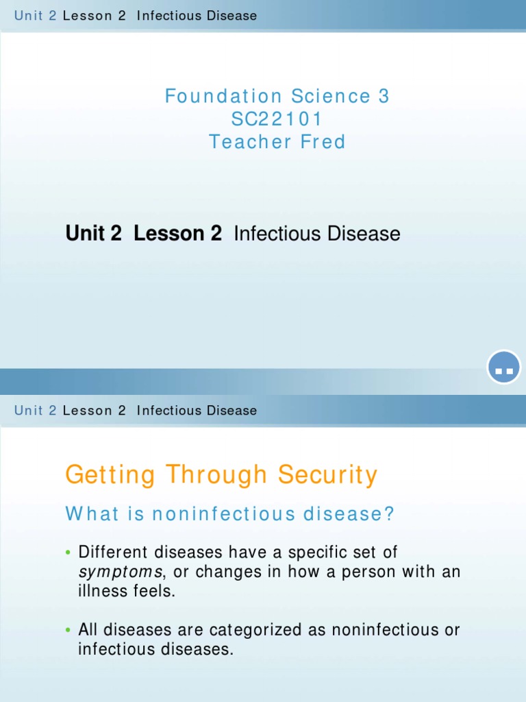 Lesson 2 Infectious Disease | PDF | Infection | Pathogen