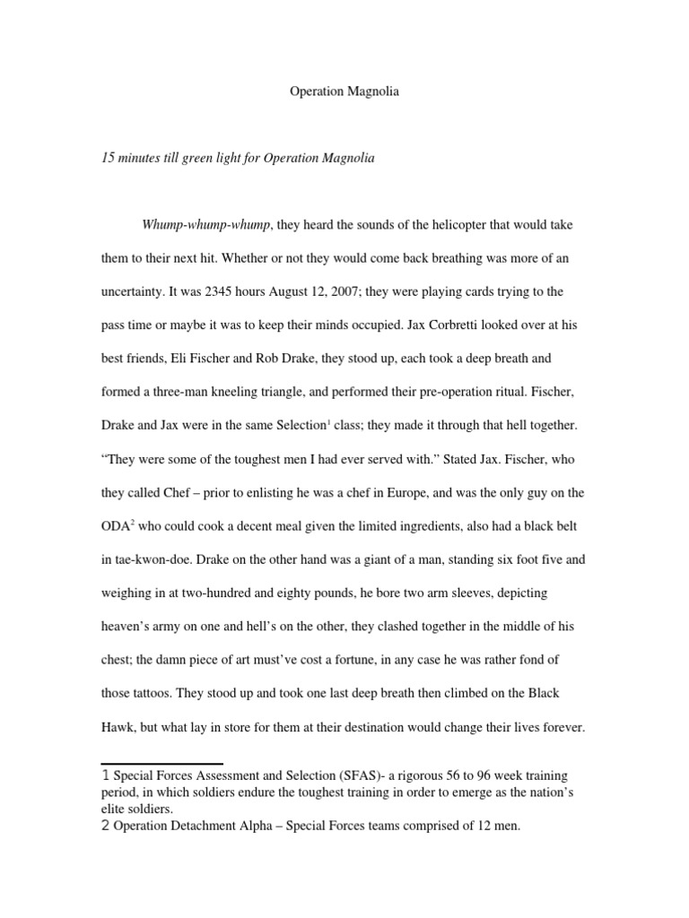 Operation Magnolia: Special Forces Mission | PDF | Violence | Armed ...