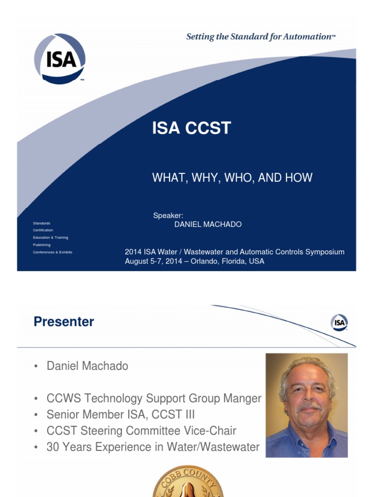 Isa Presentacion Ccst 1 Pdf Professional Certification