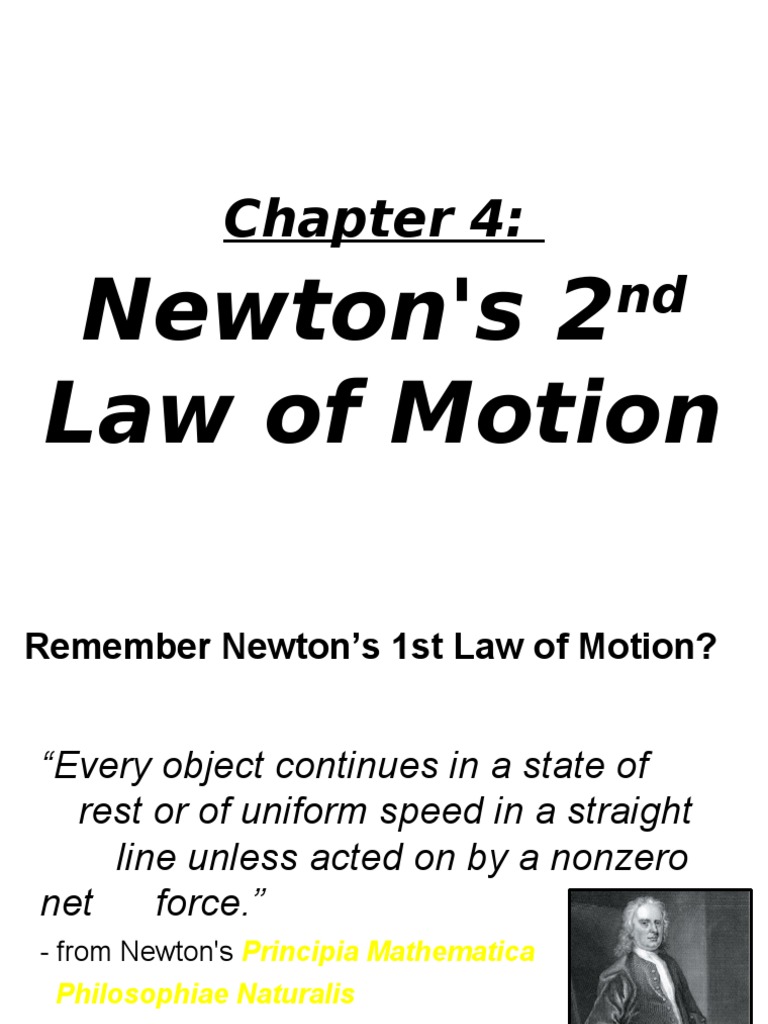 Newton's Second Law of Motion Explained | PDF | Mass | Friction