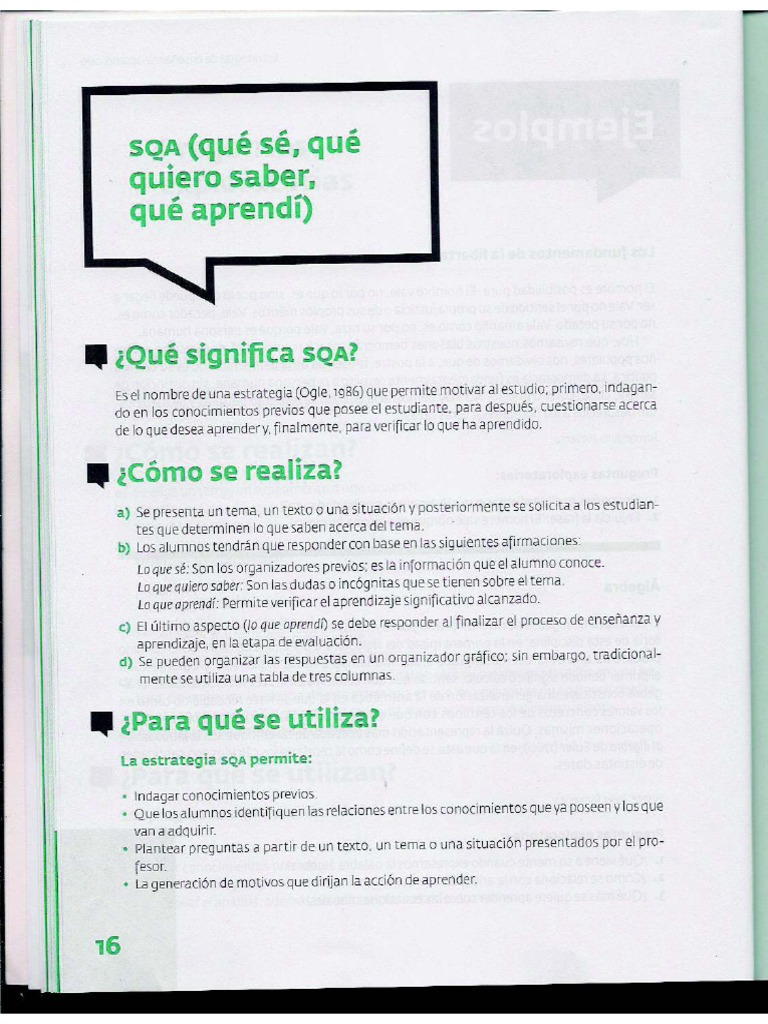 Cómo Se Elabora El Cuadro SQA | PDF