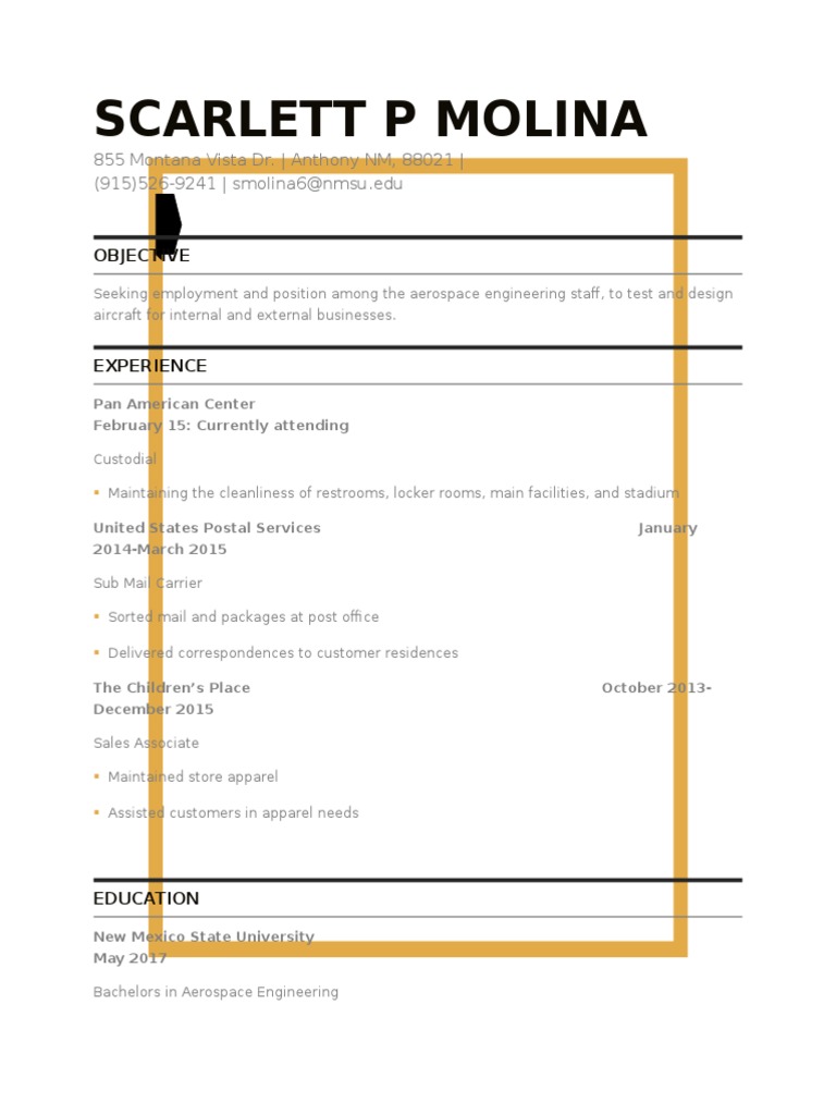 Resume For Class | PDF