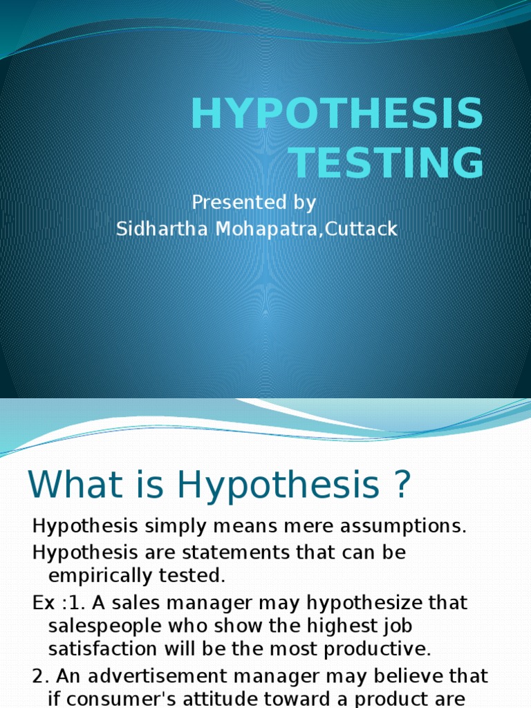Hypothesis Testing | PDF | Statistical Hypothesis Testing | Statistical ...