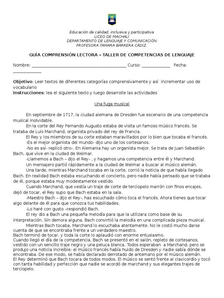 Competencia Musical: Bach vs Marchand | PDF | Johann Sebastian Bach ...