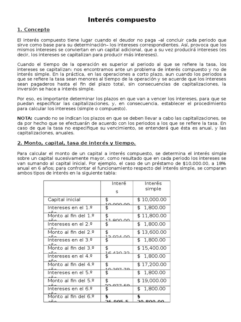 Interés Compuesto | PDF | Interés compuesto | Interés