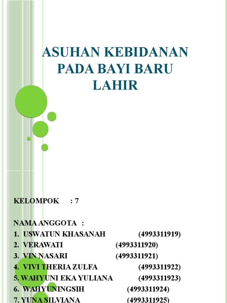 Asuhan Bayi Baru Lahir | PDF | Kesehatan Holistik