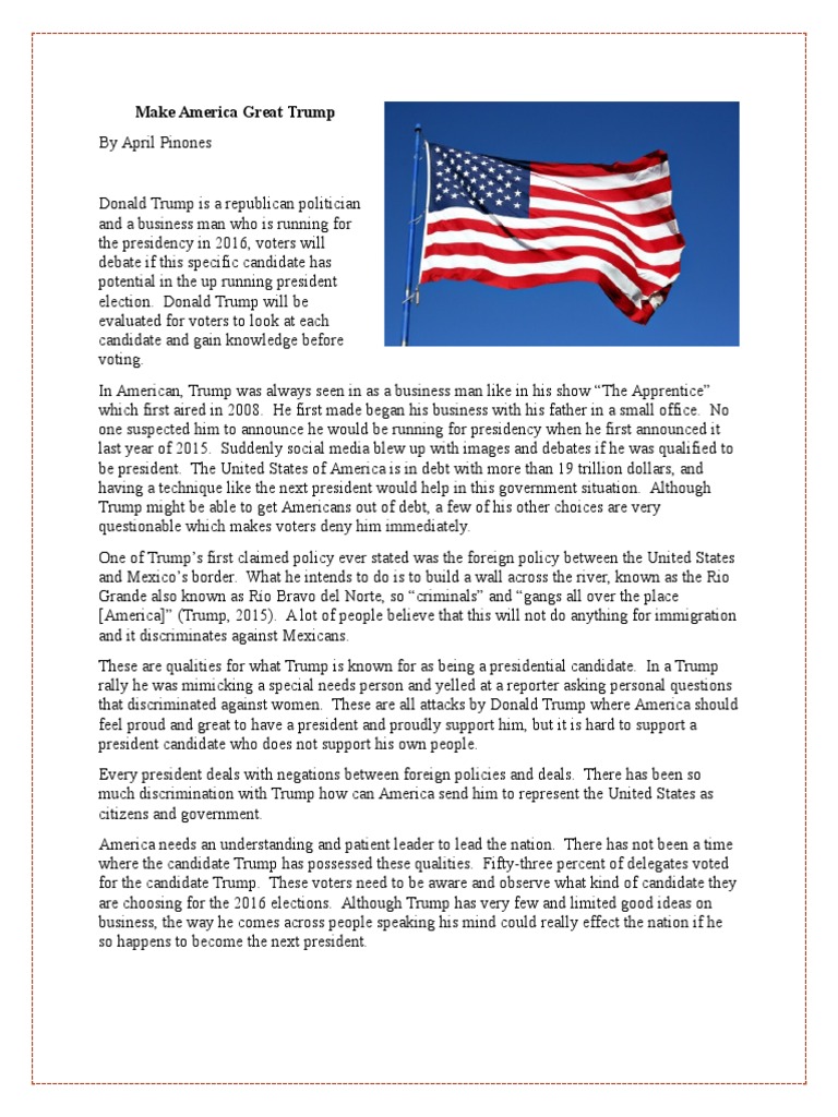 Donald Trump | PDF | Donald Trump | American Government