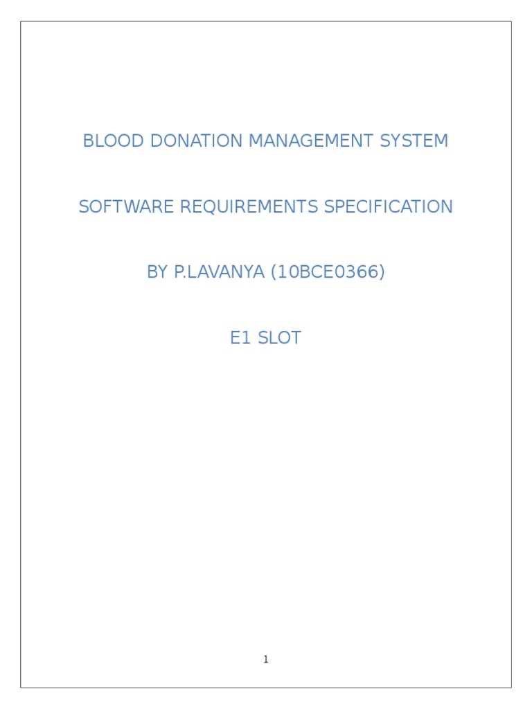 Blood Donation | PDF | Blood Donation | Databases