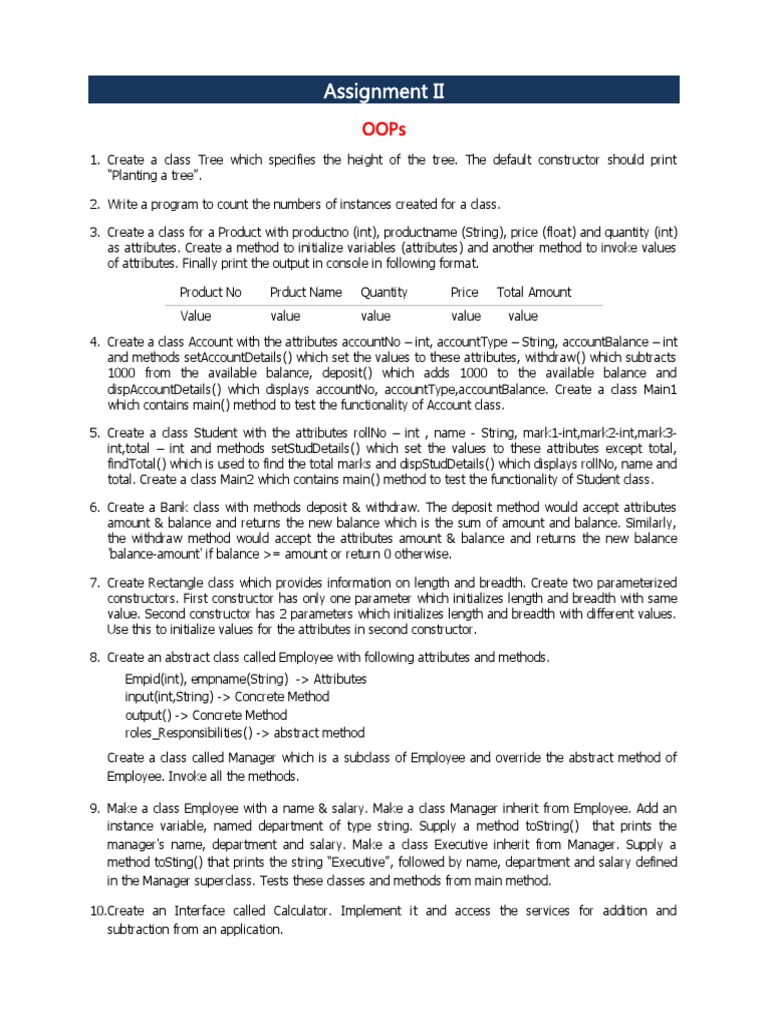 Oops Pdf Method Computer Programming Class Computer Programming