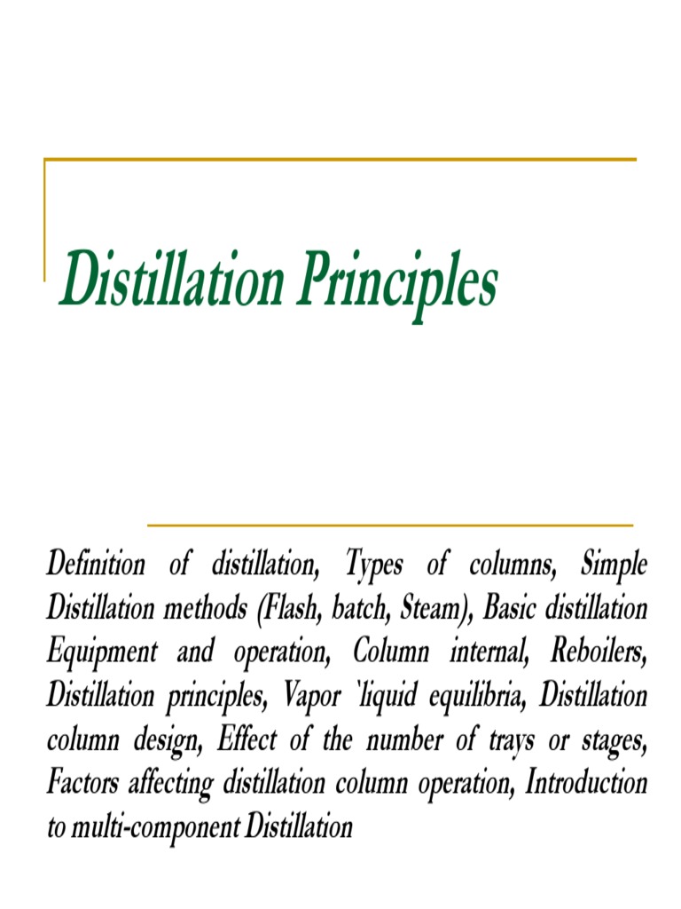 Distillation Principles | PDF | Distillation | Statistical Mechanics