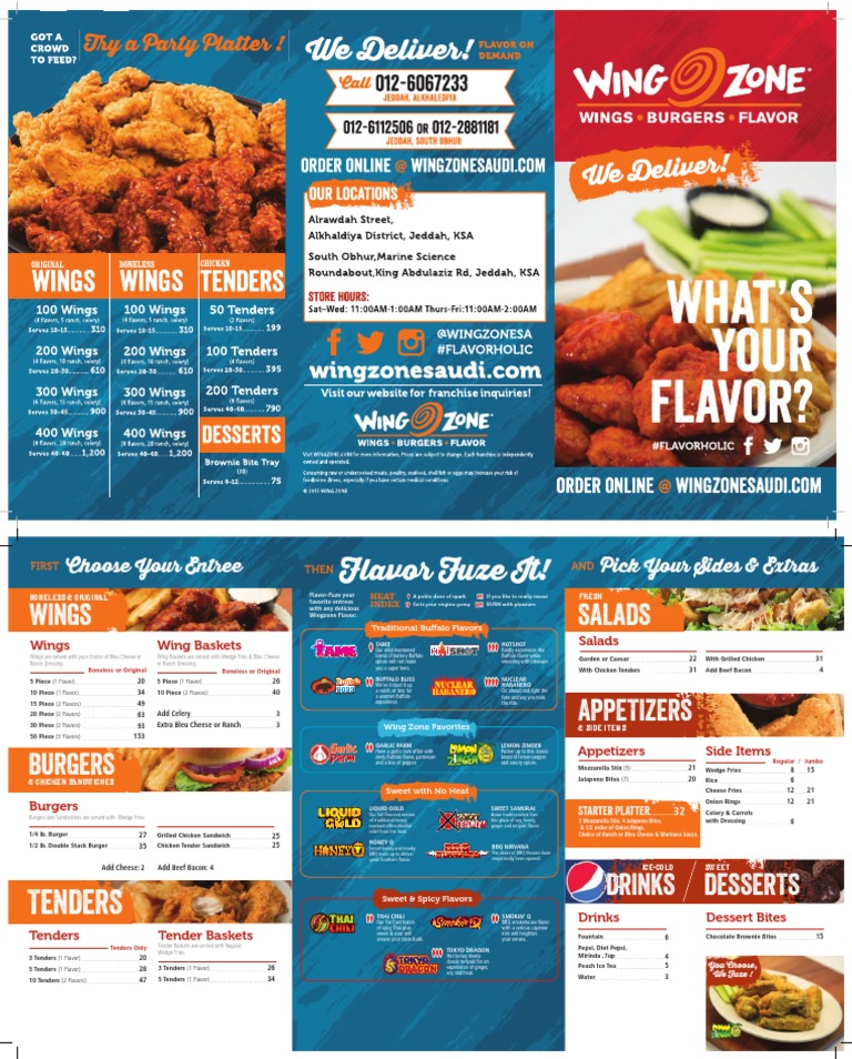 Wing Zone | PDF | Salad | Hamburgers