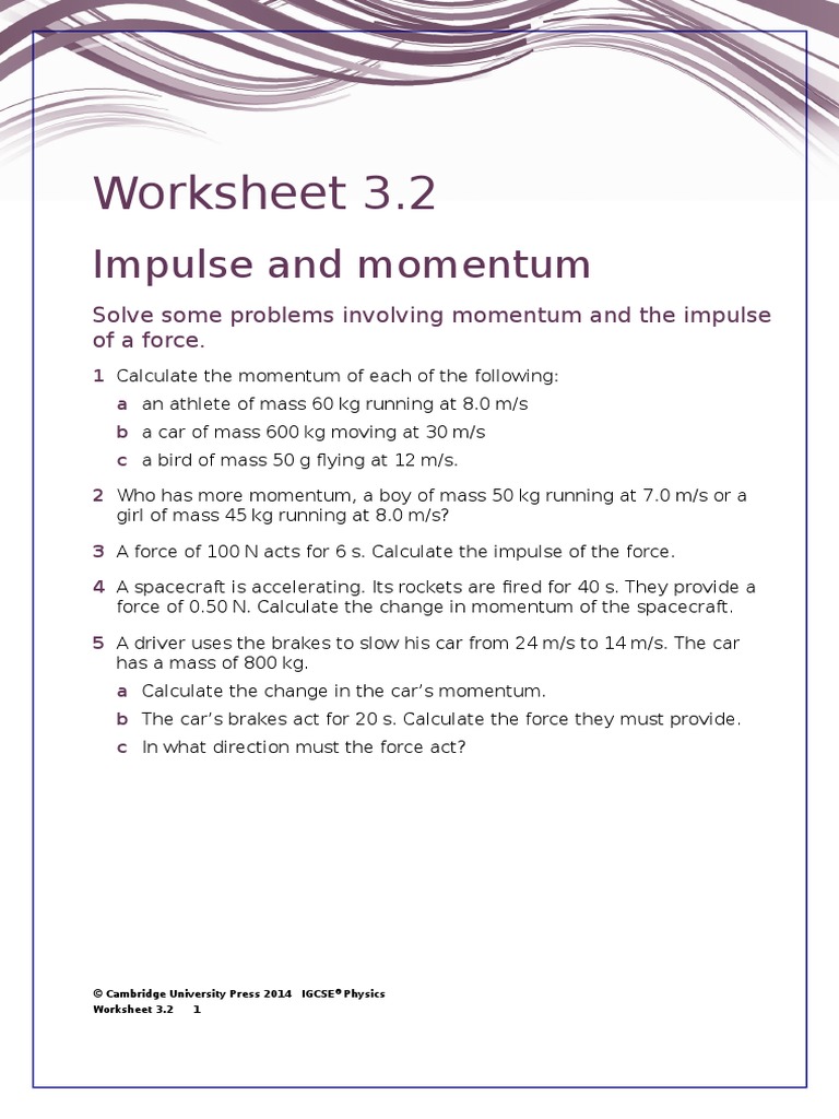 IGCSE Physics Worksheet 3.2 | PDF