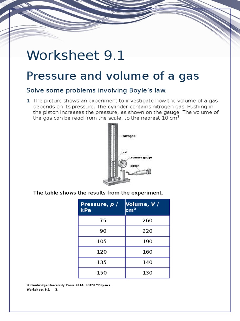 IGCSE Physics Worksheet 9.1 | PDF